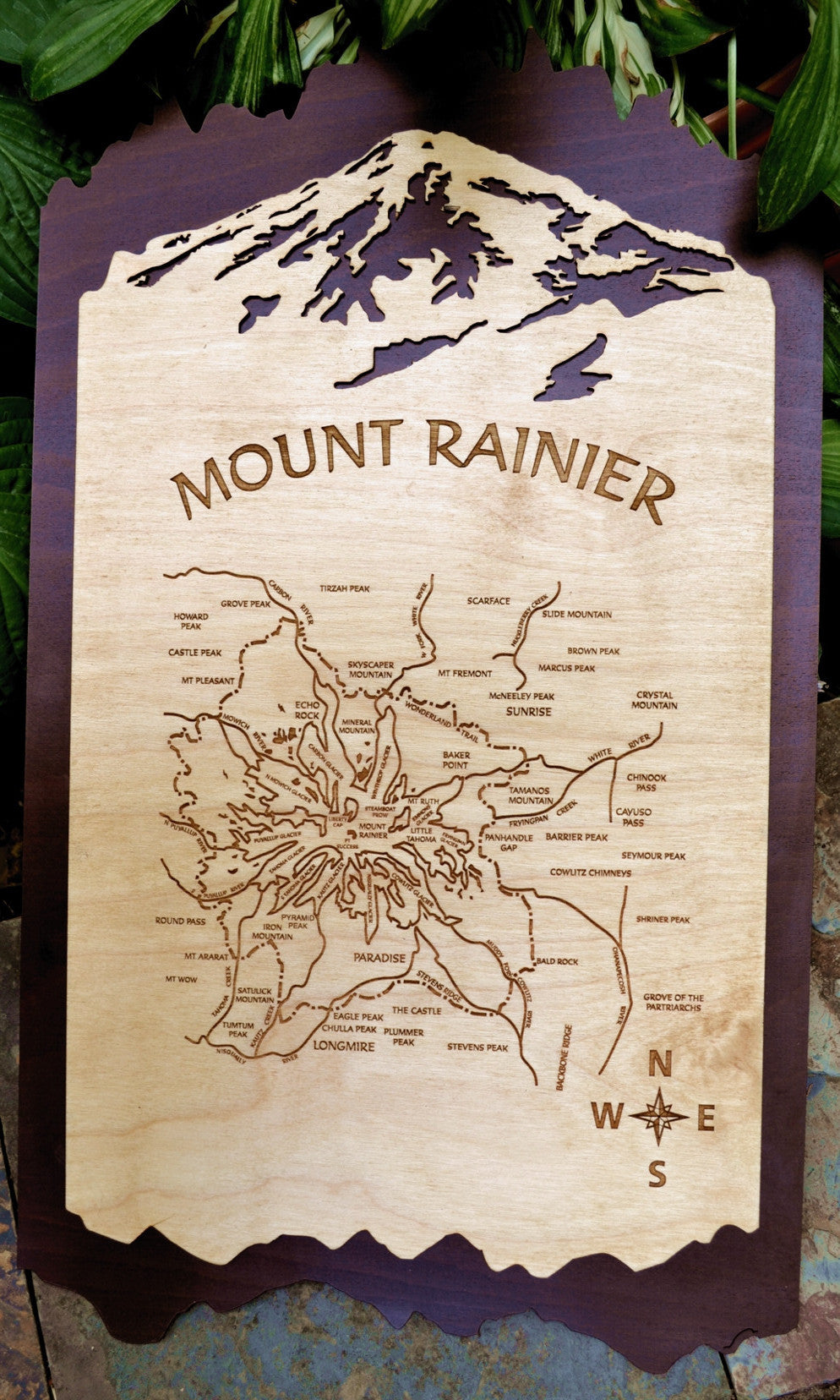 Mount Rainier Wood Map – Weild Tendencies